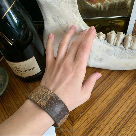 Jewelry | Vintage Coconut Shell Bangle Bracelet Bohemian | Poshmark